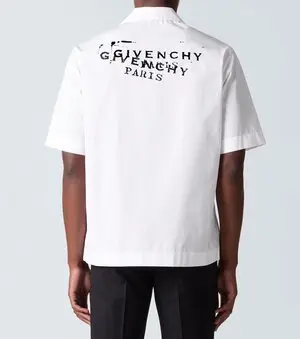 Givenchy Logo Cotton Poplin Bowling Shirt