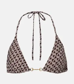 Melissa Odabash Menorca Printed Bikini Top - Brown