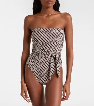 Melissa Odabash Munich Printed Swimsuit - Brown