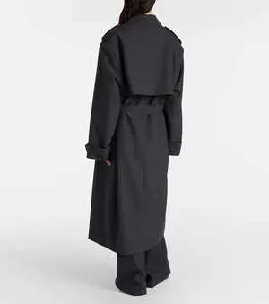 THE FRANKIE SHOP Bleecker Plaid Trench Coat