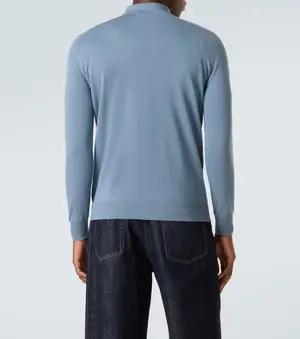 Thom Sweeney Merino Wool Polo Sweater