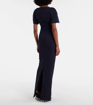 Safiyaa Lacin Embellished Crêpe Gown