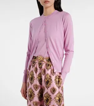 Dolce & Gabbana Cashmere And Silk Cardigan - Pink