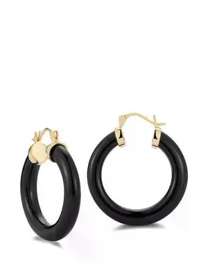 Mateo Donut Hoop Earrings - Black