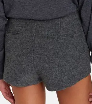 THE FRANKIE SHOP Vail Virgin Wool Shorts - Grey