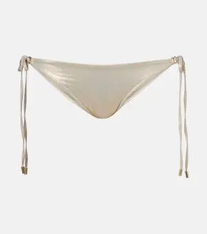 Melissa Odabash Costa Printed Bikini Bottoms - Gold