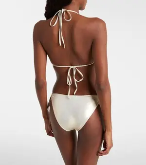 Melissa Odabash Costa Printed Bikini Bottoms - Gold
