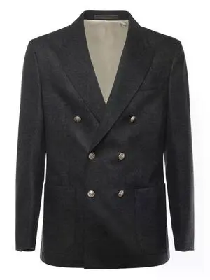 Eleventy Double-breasted Jacket - Grey