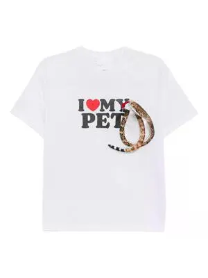 DOUBLET Love My Pet T-shirt - White