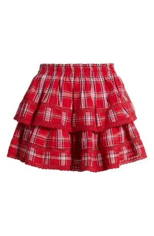 LoveShackFancy Tiered Ruffle Miniskirt