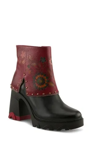 SPRING STEP SHOES Carizma Platform Bootie - Black Multi