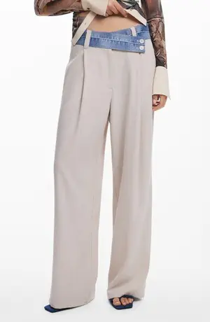 Desigual Wide Leg Pants For Women