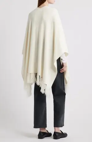 Chan Luu Wool & Cashmere Ruana - Aspen White