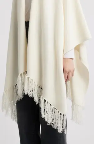 Chan Luu Wool & Cashmere Ruana - Aspen White