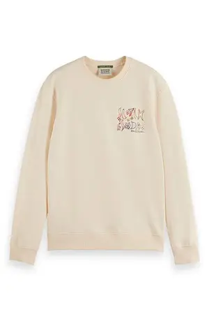 Scotch & Soda Graphic Print Relaxed-fit Sweatshirt - Eggnog