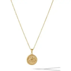 VINCERO Courage Evil Eye Pendant Necklace - Gold