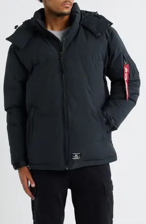 Alpha Industries Down & Feather Puffer Parka - Black