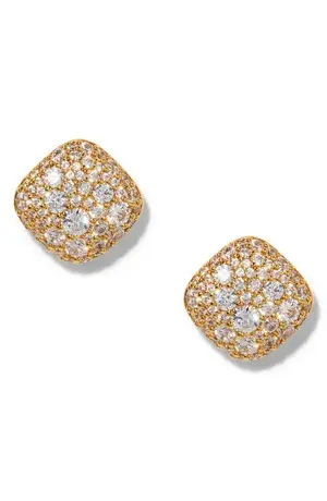 Nadri Pavé Cushion Stud Earrings