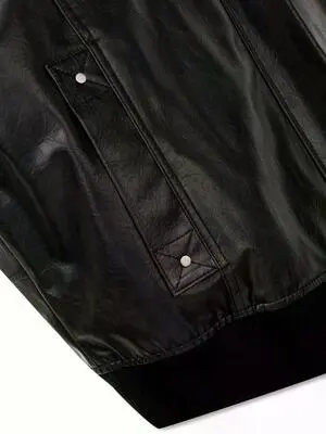 STUDIO TOMBOY Faux Leather Bomber Jacket