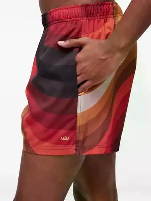 OSKLEN Ipanema Wave-pattern Swim Shorts