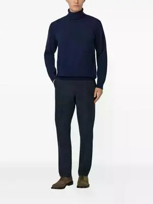 Boggi Milano Roll Neck Sweater - Blue