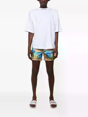 LES BENJAMINS Printed Swim Shorts - Blue