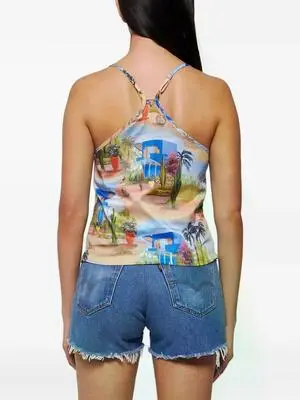 LES BENJAMINS Printed Strap Top