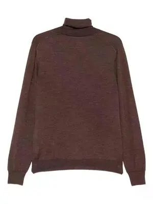 Tagliatore Roll Neck Sweater - Brown