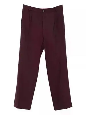 AMARANTO Pleated Straight-leg Trousers