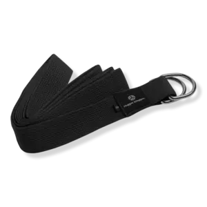 HUGGER MUGGER 8' Cotton Yoga Strap With D-ring - Black