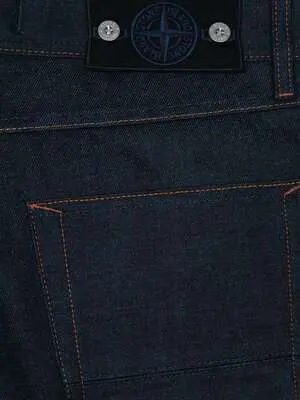 Stone Island Dark Wash Denim Jeans - Blue