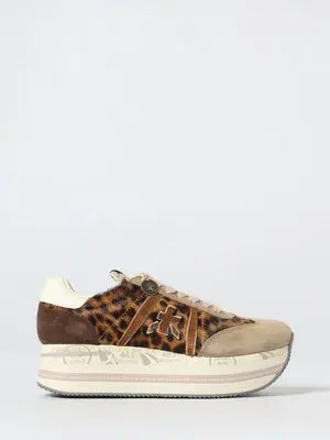 Premiata Leopard Print Platform Sneakers