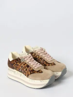 Premiata Leopard Print Platform Sneakers