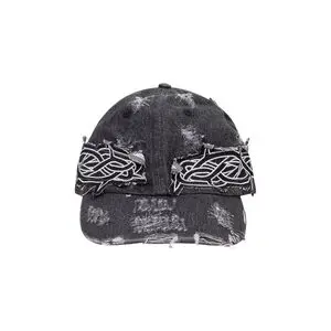 WHO DECIDES WAR BY EV BRAVADO Thorned Baseball Cap - Black