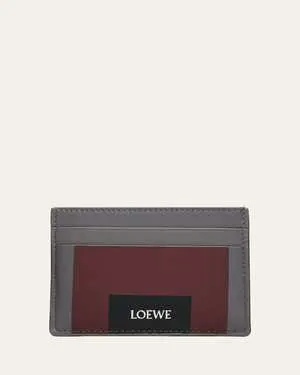 Loewe X Albers Plain Leather Cardholder - Ardesia/deep Ruby