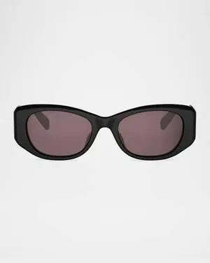 Celine Acetate Rectangular Sunglasses - Shiny Blac
