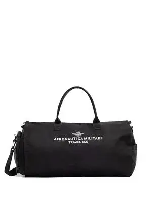 AERONAUTICA MILITARE Logo-print Holdall - Black