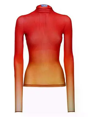 MUGLER Ombre-effect Mesh Top