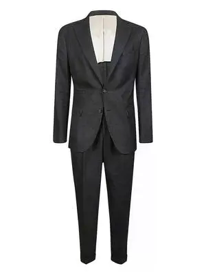 Eleventy Single-breasted Pleat Suit Grey