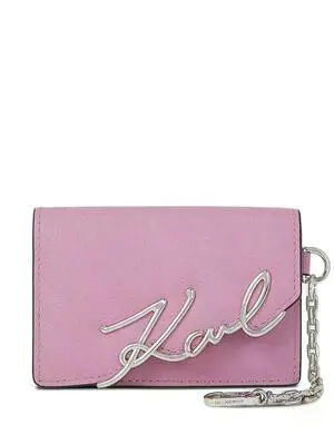 Karl Lagerfeld Logo Chain Wallet - Pink