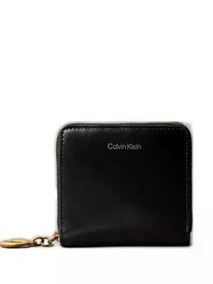 Calvin Klein Zip Logo-detail Wallet - Black