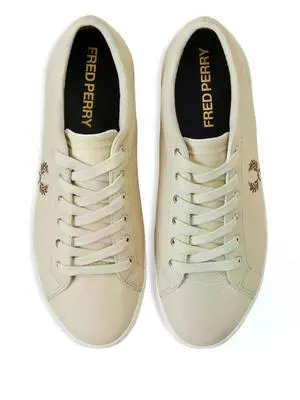 Fred Perry Logo-embroidered Leather Sneakers