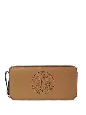 Karl Lagerfeld Logo-perforated Wallet - Brown