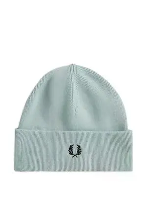 Fred Perry Logo-embroidered Beanie - Blue