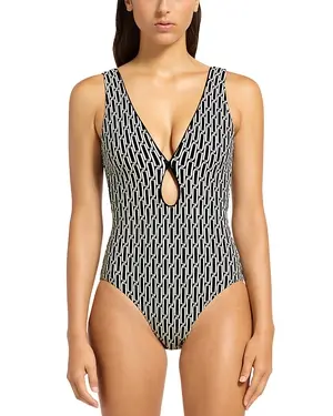 JETS Plunge One-piece Swimsuit - Black