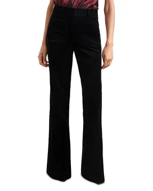 REISS Myrtle Velvet Flared Pants