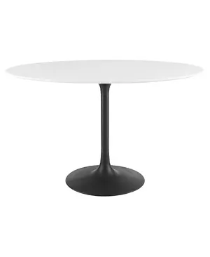 MODWAY Lippa Oval Wood Dining Table - Black White
