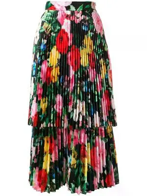 RICHARD QUINN Floral Layered Midi Dress