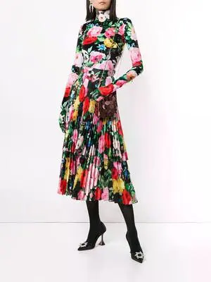 RICHARD QUINN Floral Layered Midi Dress