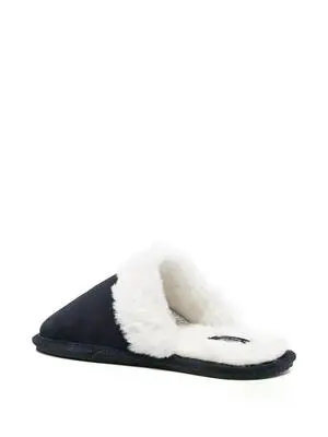 Polo Ralph Lauren Bear-embroidered Slippers - Blue